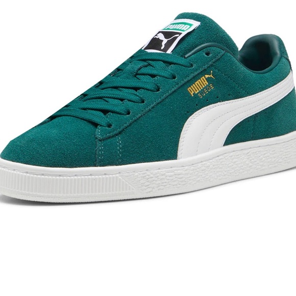 Puma | Shoes | Puma Dark Green Suede Sneakers | Poshmark
